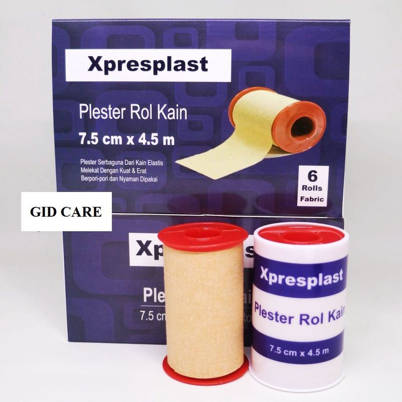 Xpresplast Roll 7.5cm x 4.5m GidCare / Plester Kain Plester Luka roll