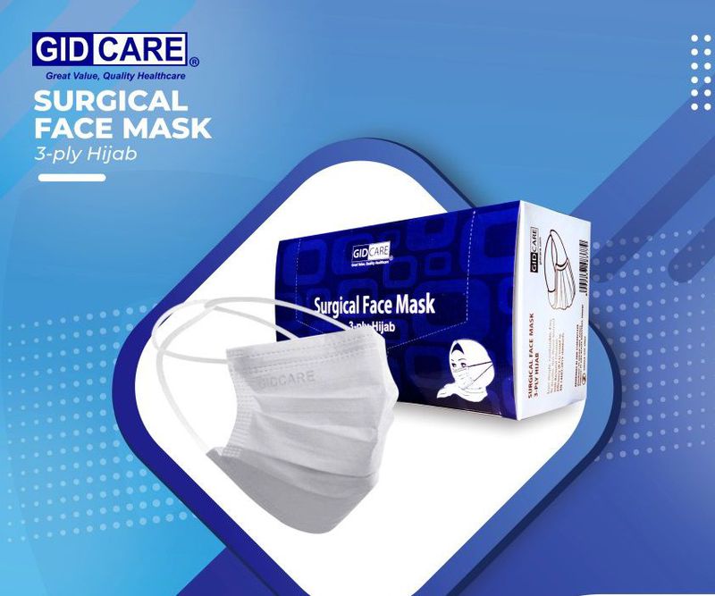 Surgical GidCare 3PLY Hijab / Masker Bedah Medis Hijab GidCare @50pcs