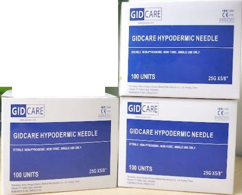 Disposable Needle 23G 25G 27G Gidcare / Jarum Suntik Gidcare Hypodermic ...
