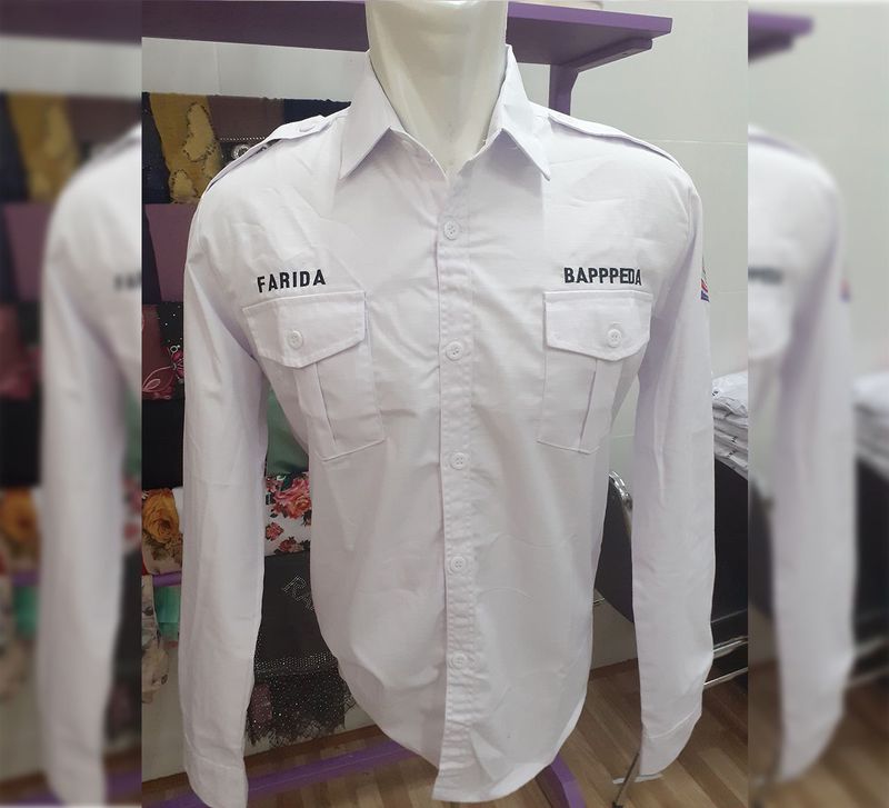 Kemeja Kerja Bahan Tropical Pasada - 4XL - Putih