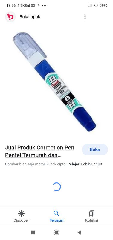 Penghapus / korektor spesifikasi : corection pen
