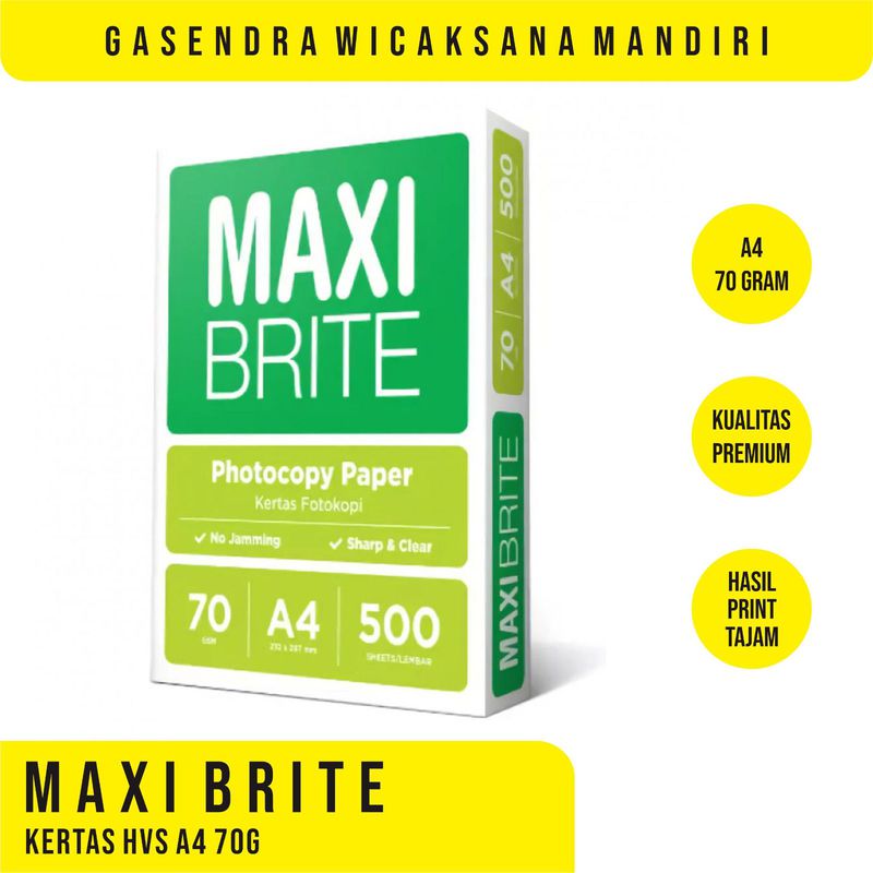 Kertas HVS MAXI BRITE A4 70g