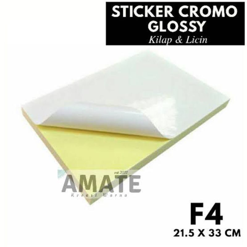 Kertas Sticker Glossy Folio