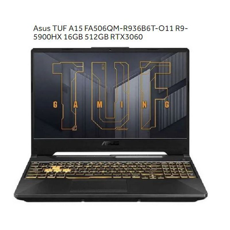 Asus TUF A15 FA506QM-R936B6T-O11 Ryzen 9 5900HX 16GB 512GB RTX3060 W11