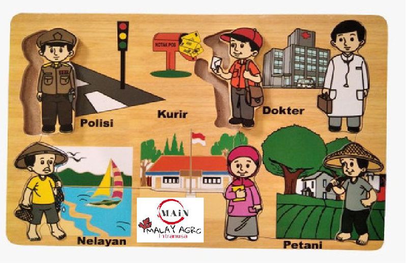 Puzzle Kayu Tema Profesi