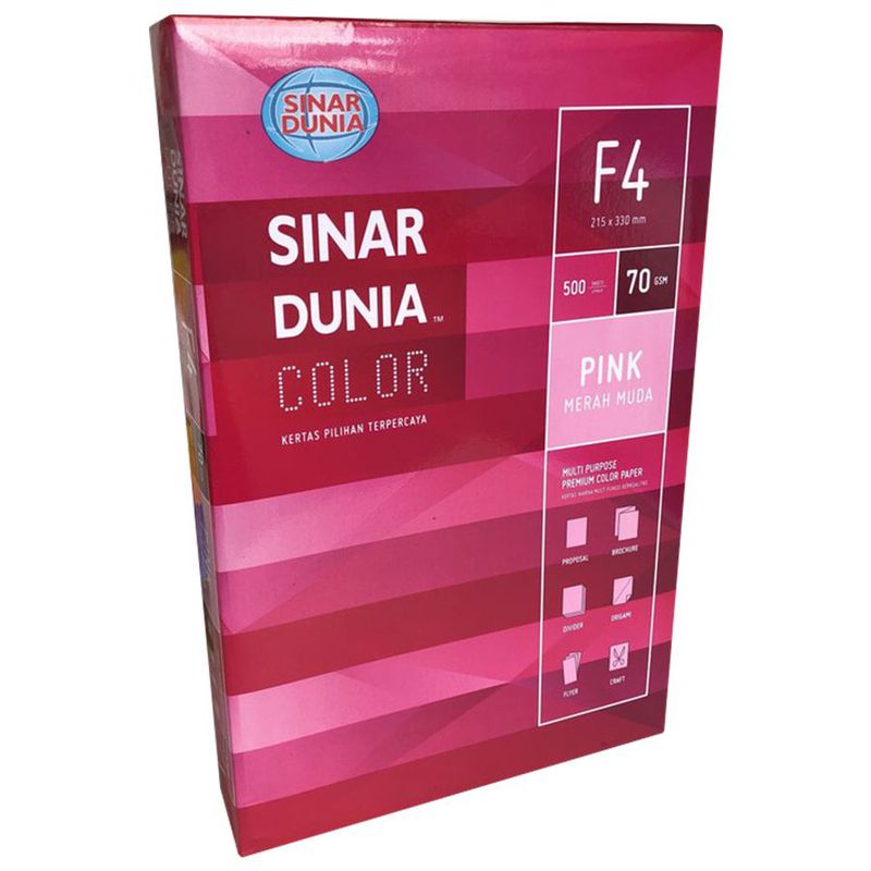 kertas f4 warna pink