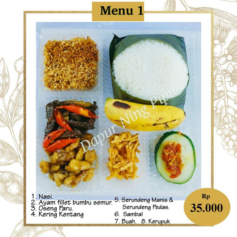 Nasi box / bungkus - Pilihan Menu Ada Di Foto Produk