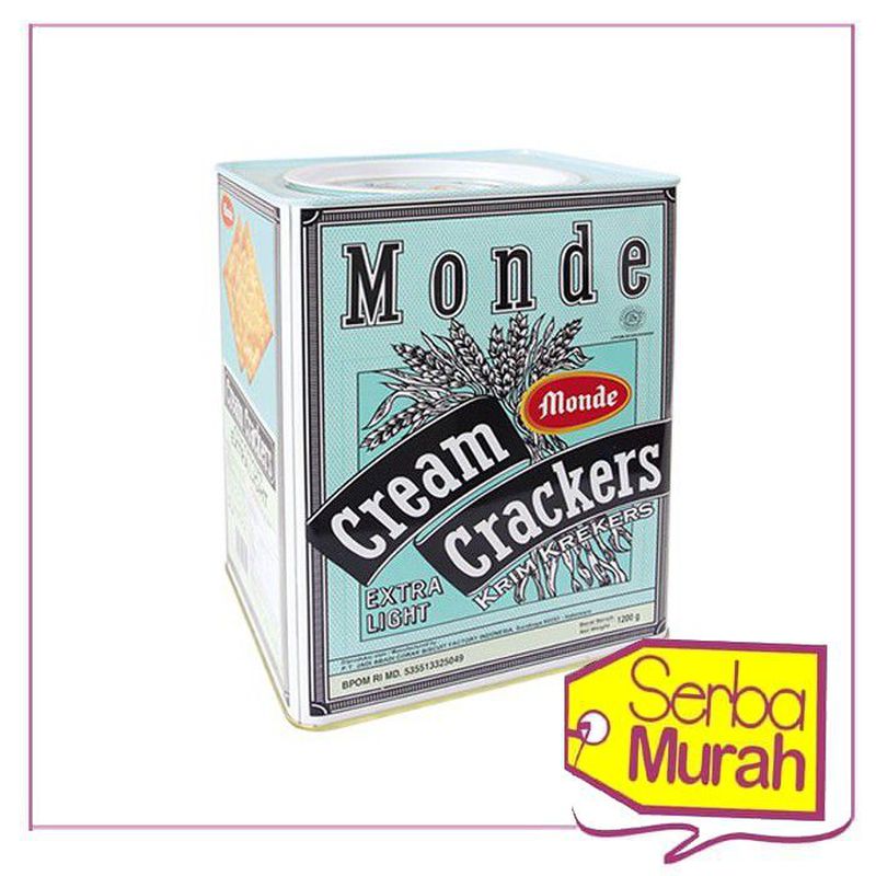 Monde cream crackers kaleng 1200gr
