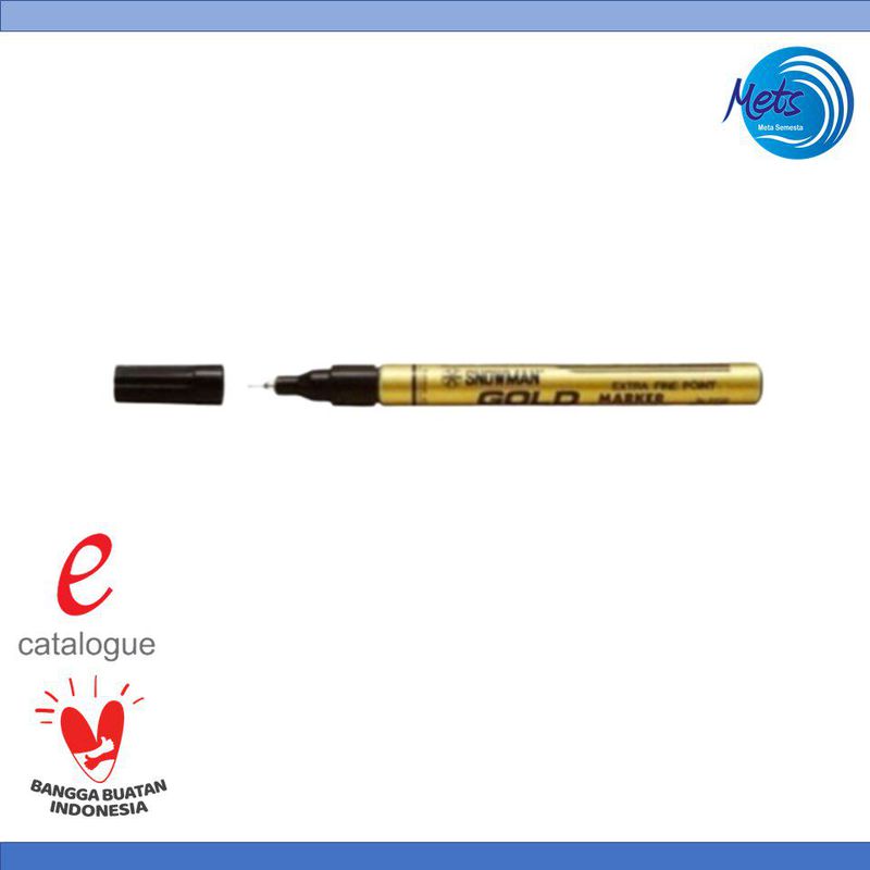 Spidol dan Highlighter Snowman Permanen Gold