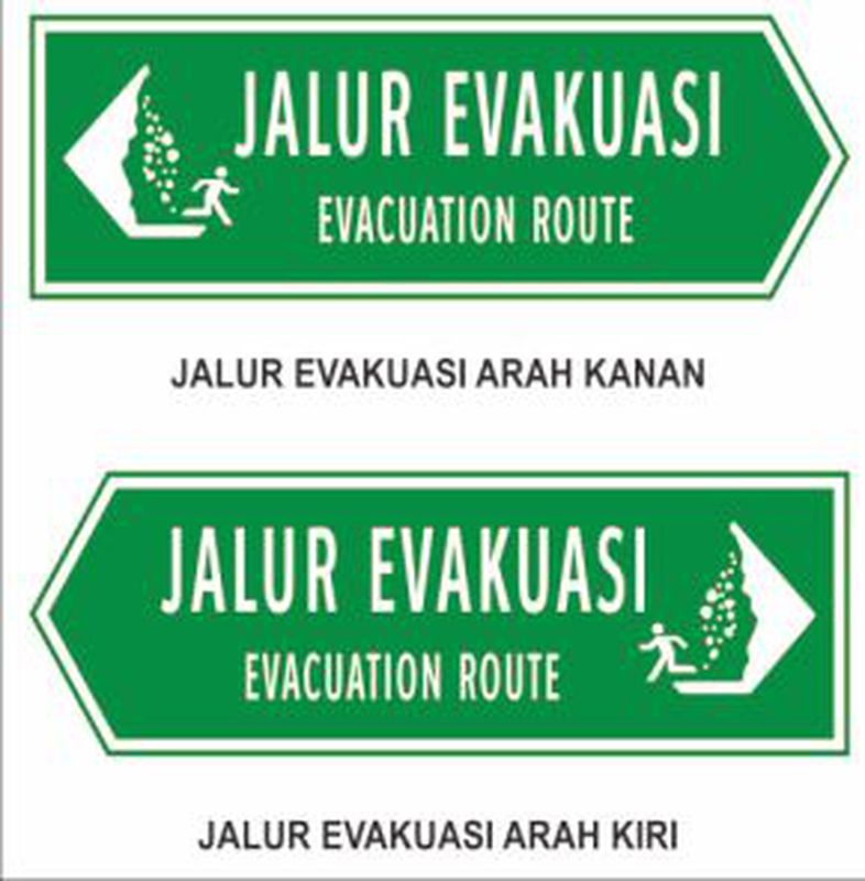 Rambu Jalur Evakuasi - M