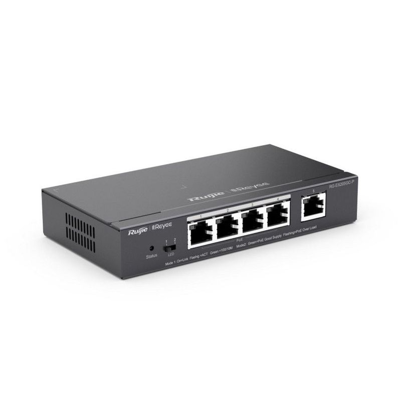 Smart POE Switch RUIJIE 5 Port Gigabit RJ-45 (4 PoE/POE+ Ports)