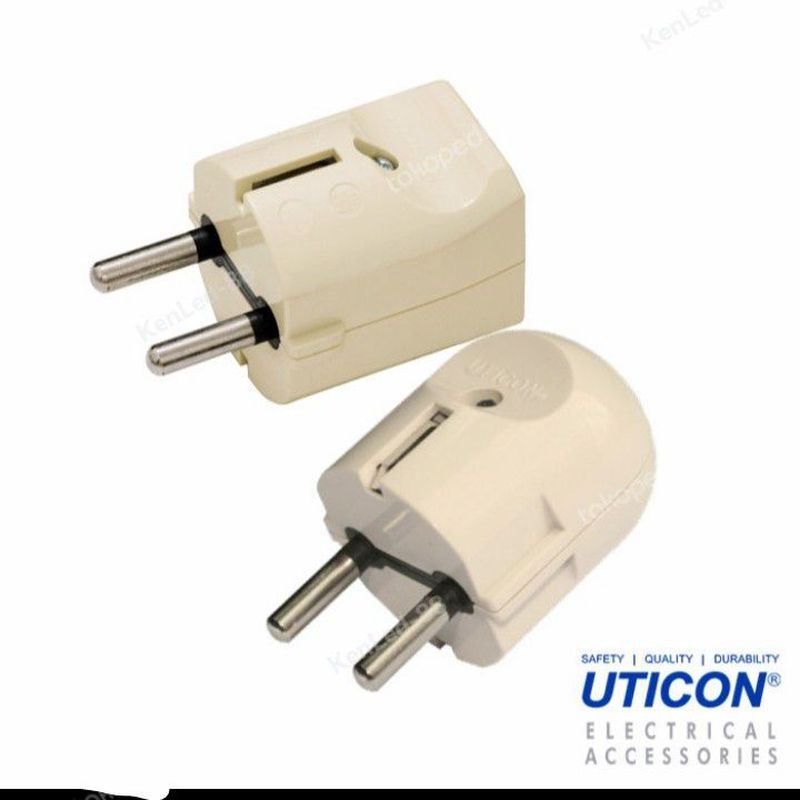 Steker Arde Uticon,Colokan Listrik Lampu 2pin 2Pin Steker Uticon