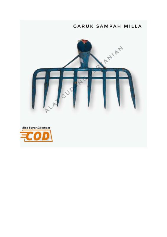 Garuk besi besar 10 baris bahan besi coating tebal mata 10mm - Mata Besi