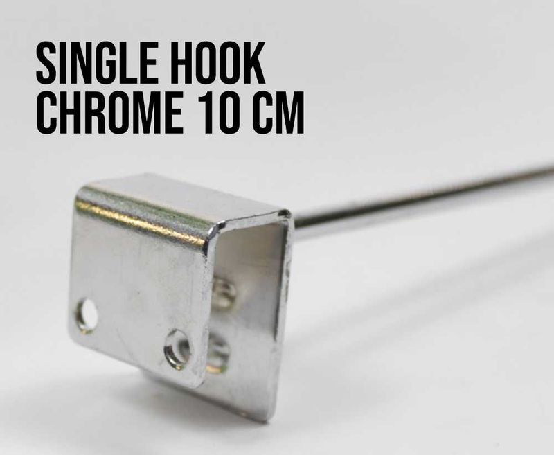 Single Hook 10 cm Chrome