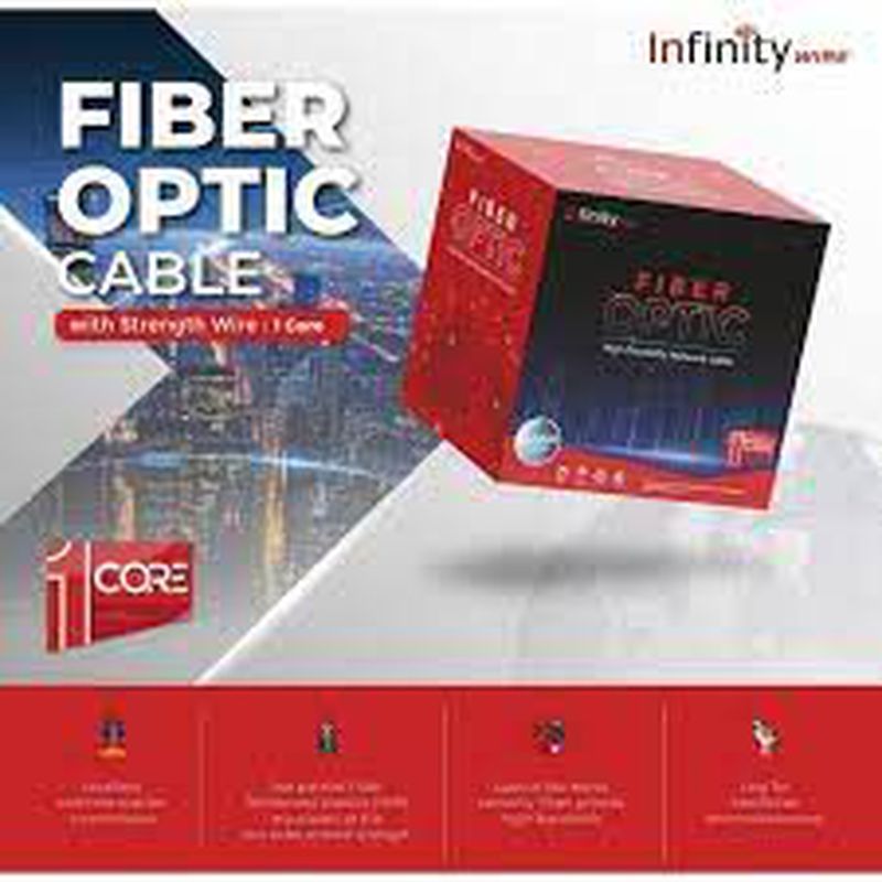Kabel Fiber Optic 1 Core. High Durability Network Cable Panjang 1000 ...
