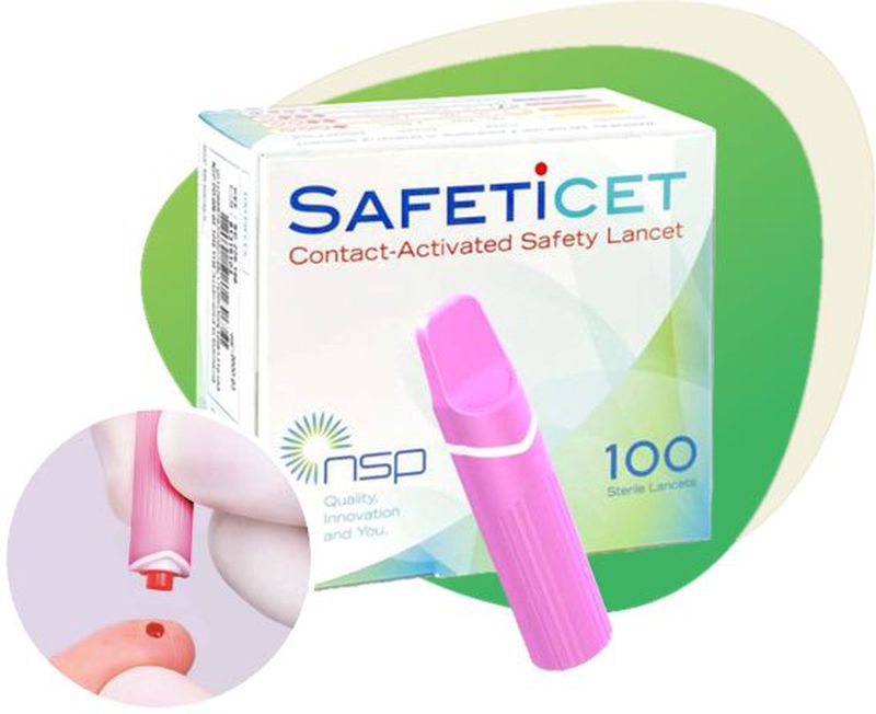 BLOOD LANCET SAFETY - SAFETICET SC-220 21G PINK