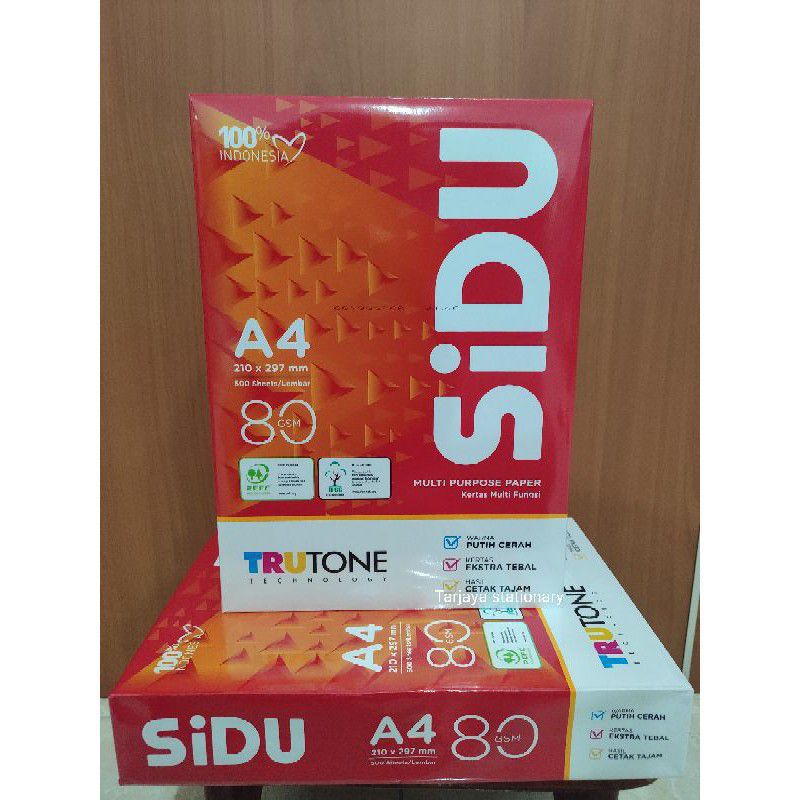 KERTAS A4 SIDU 80 GR