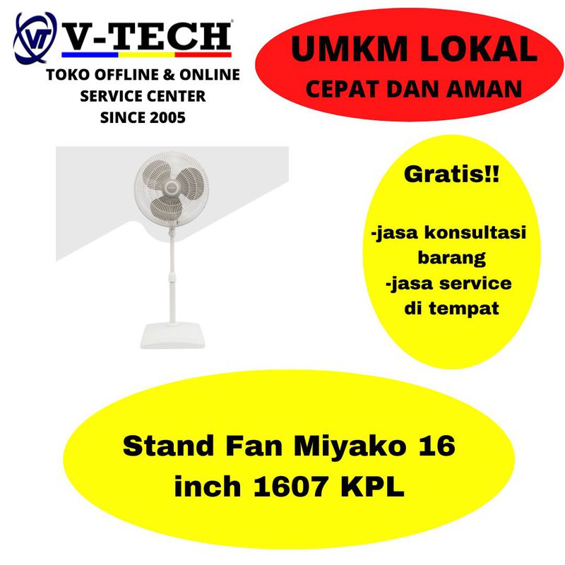V-Tech Stand Fan Miyako 16 inch 1607 KPL