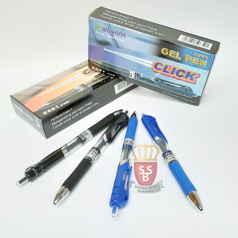 BALLPOINT GEL WEIYADA - Hitam