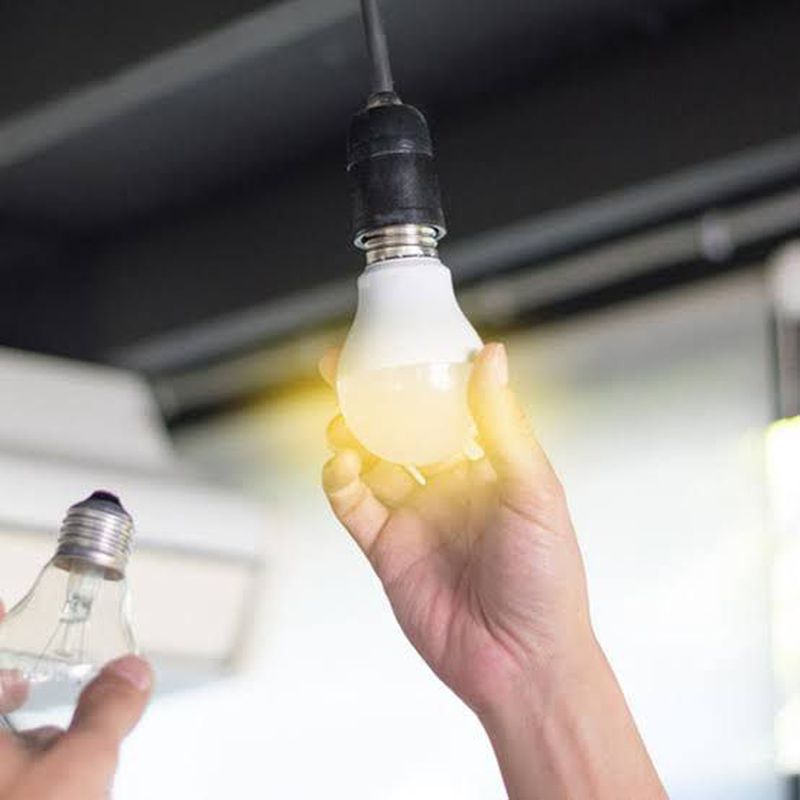 Pemasangan lampu LED 40 watt