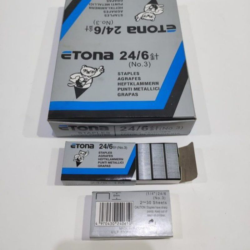 Isi Staples Etona No. 03 Per Dus Besar Isi 20 Box