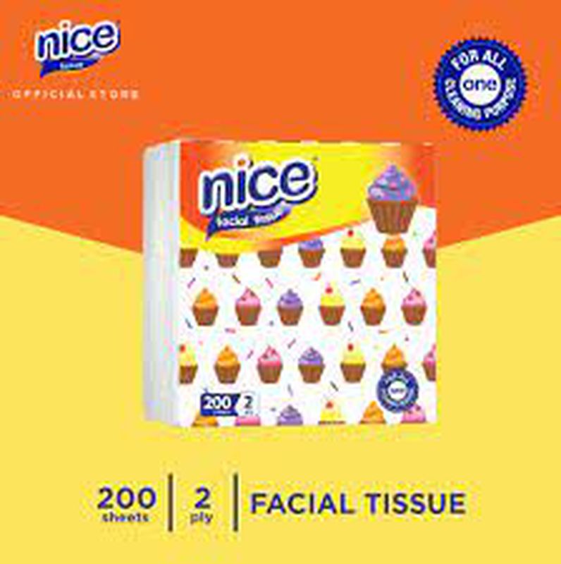 Nice Facial Tissue Pop Up 200 Sheets 2ply