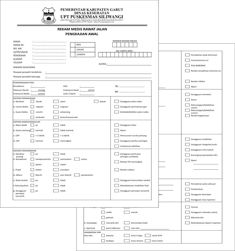 Form Pengkajian Awal Rekam Medis 1/2 Polio