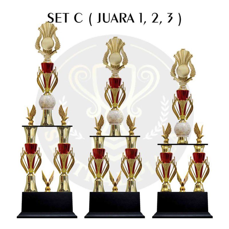 Piala Trophy Logam ukuran 75cm