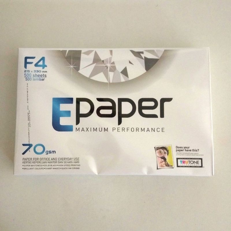Kertas F4 Folio Epaper 70Gr