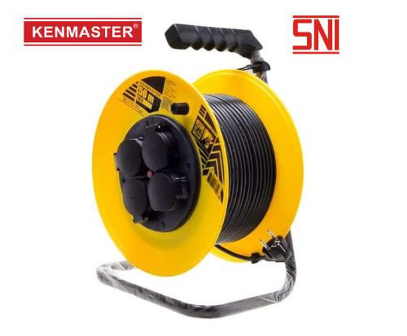 Kenmaster Kabel Roll 50 Meter 3 x 1.5 mm - Kabel SNI 4 lubang 10A