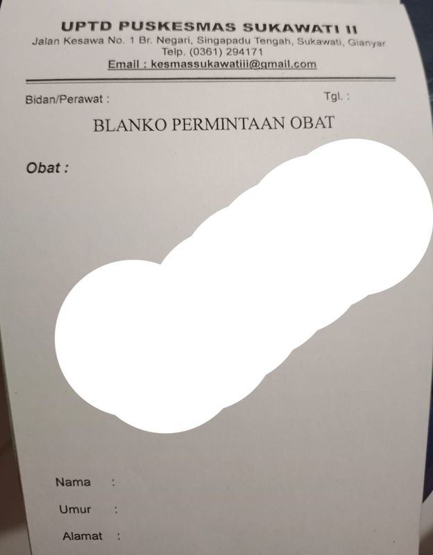 Cetak Blanko Permintaan Obat