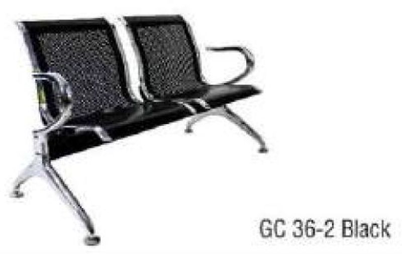 Kursi Tunggu 2 Seat Dengan Sandaran Gresco GC36-2 / Waiting Chair - Hitam