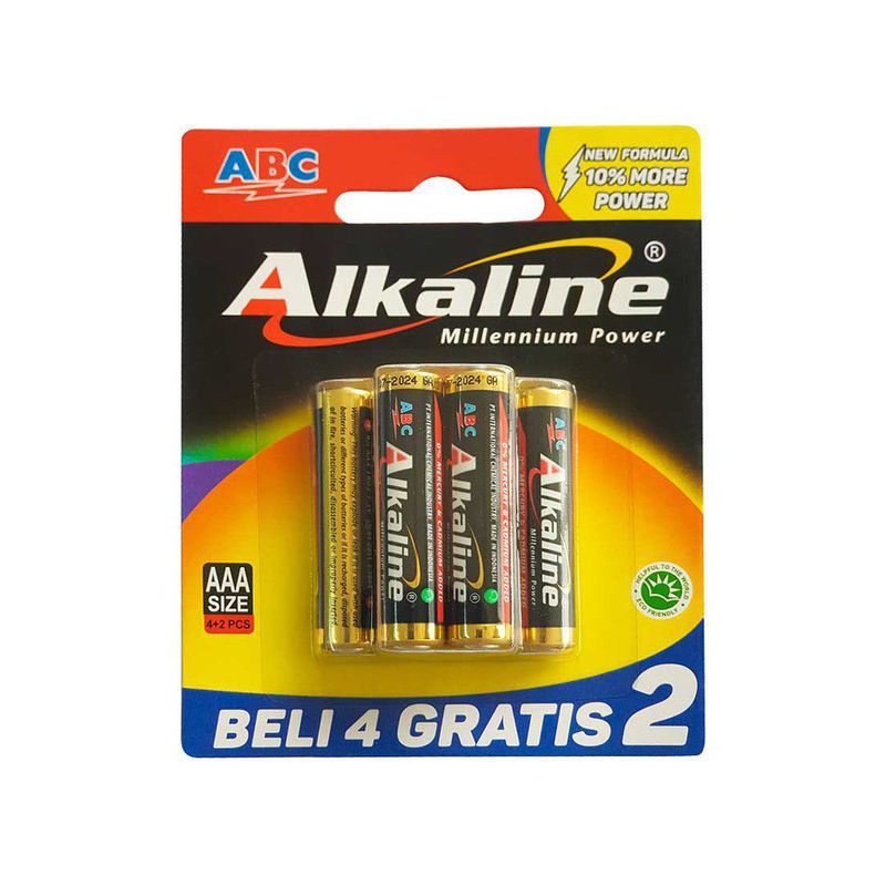 BB alkaline AAA isi 4 + 2