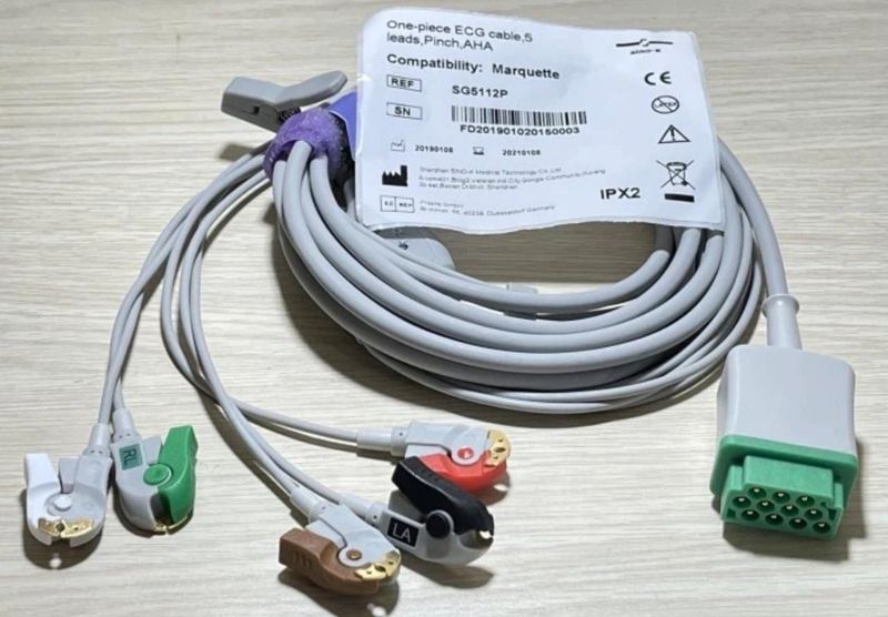 GE one-piece ECG cable 5 leads