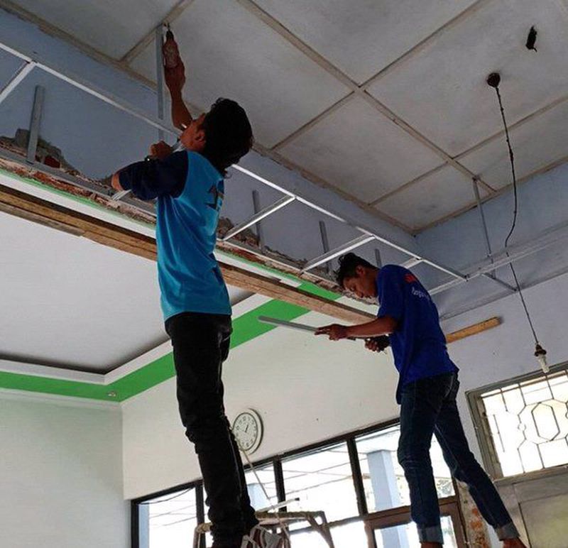 Jasa Pemasangan Langit Langit Gypsum dengan Rangka Hollow