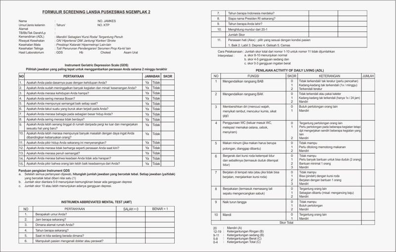 Form Scrining lansia Pus Ngemplak II