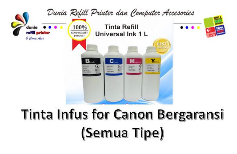 Tinta Infus Canon Warna 1 Liter (Compitible Semua Tipe)