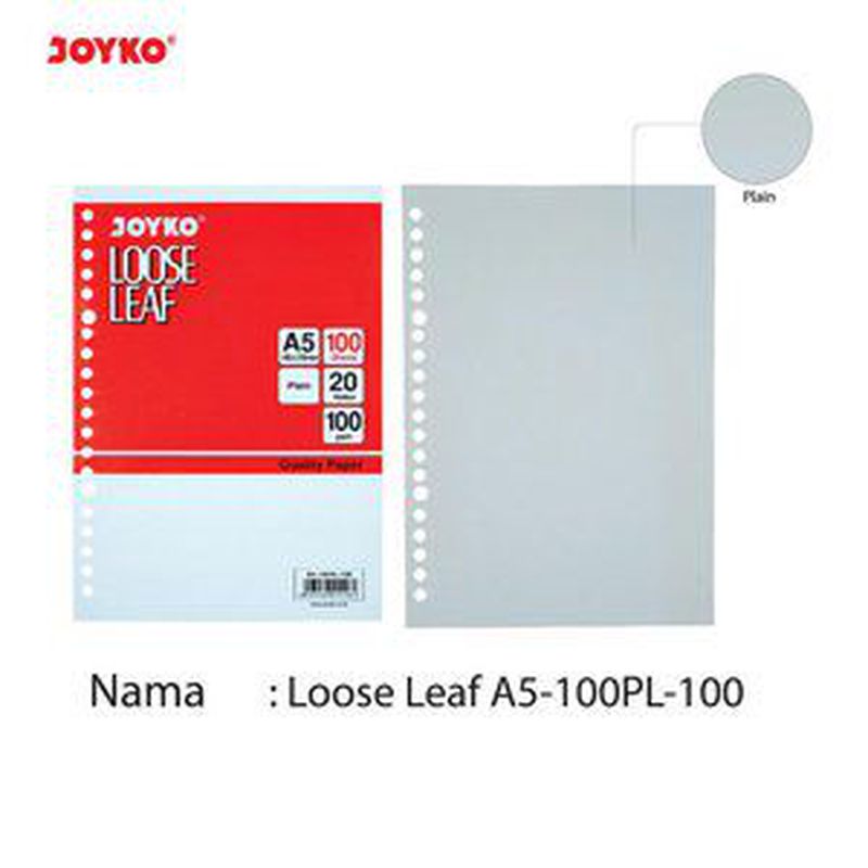 Isi Kertas Loose Leaf 100 sheet A5 - Joyko