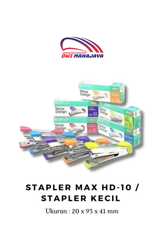 Stapler Max HD-10 / Stapler Kecil (Harga sudah termasuk Pajak dan ...