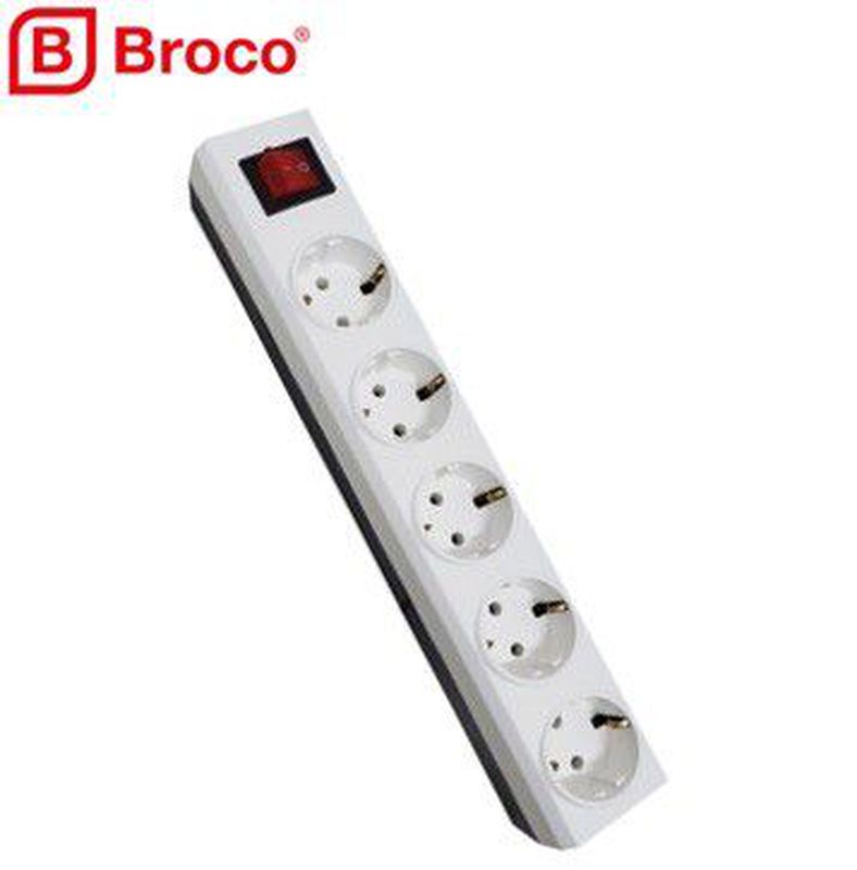 BROCO 15451 Non CP Stop Kontak 5 Lubang Switch Tanpa Kabel
