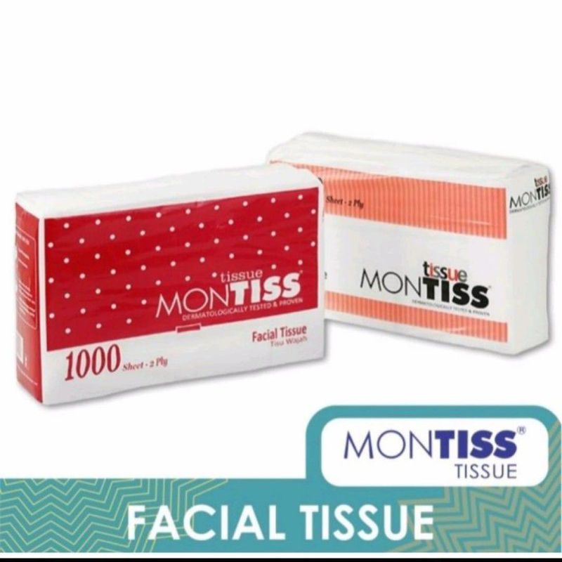 MONTISS FACIAL TISSUE 1000 SHEET - 2 PLY / MONTISS TISSUE KERING