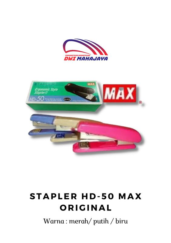 Stapler HD-50 MAX ORIGINAL (Harga Termasuk Pajak dan Ongkir)