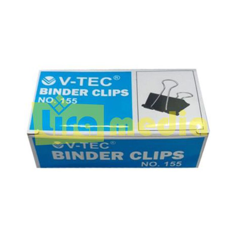 Binder Clips No. 155 V Tec (Kotak/Lusin)