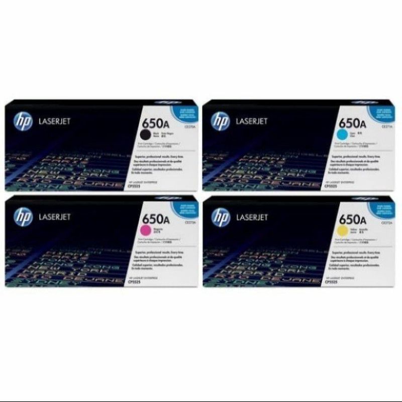Toner HP 650A For Printer M750 CP5525 CP5520 Original - Cyan