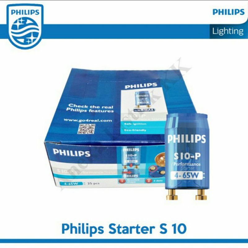 Philips starter S-10 P 4-65w untuk lampu neon TL-D 10w 18w 36w s10 p