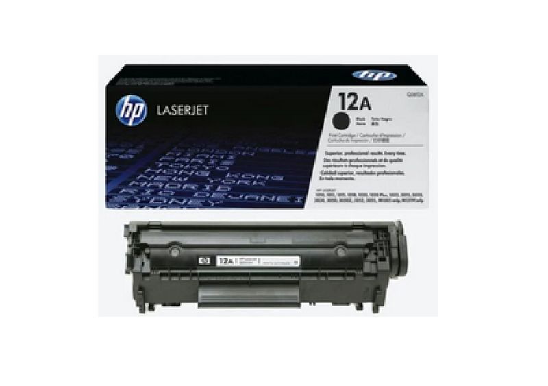 HP 12A Black Original LaserJet Toner / Tinta Cartridge