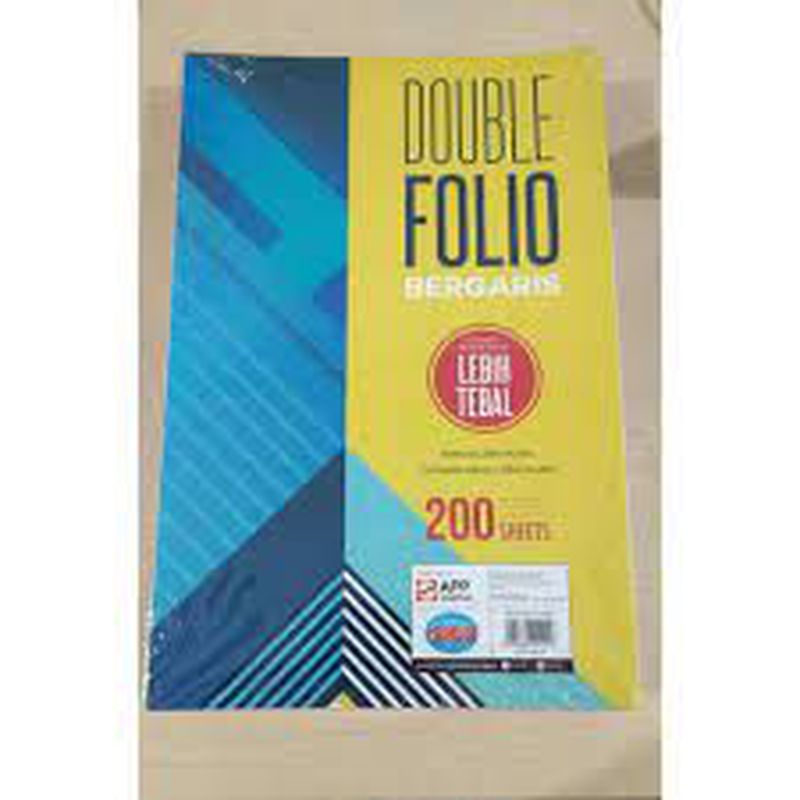 Kertas Double Folio Bergaris (per Pak isi 200)