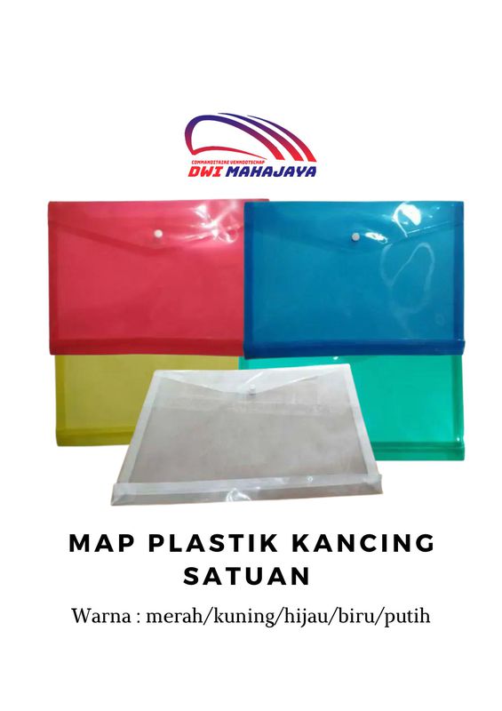 Map Plastik Kancing Satuan (Harga sudah termasuk ongkir Lokal) - Merah
