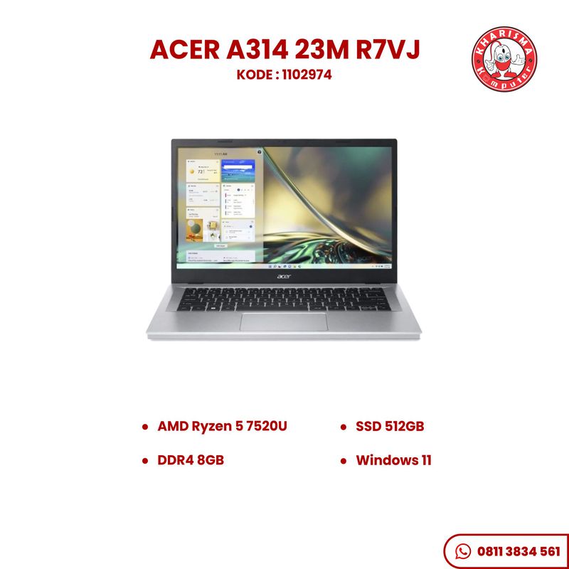 LAPTOP ACER A314 23M R7VJ