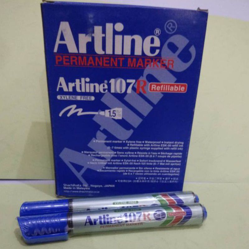 spidol permanen biru artline
